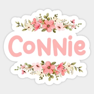 Flower Border Connie Name Label Stickers for Sale | TeePublic