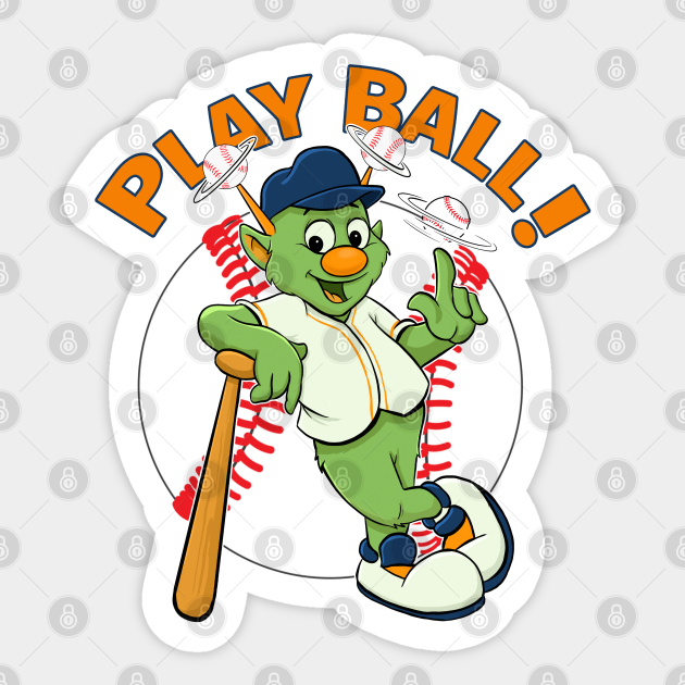 Astros Orbit Baseball Mascot - Houston Astros Baseball - Sticker ...