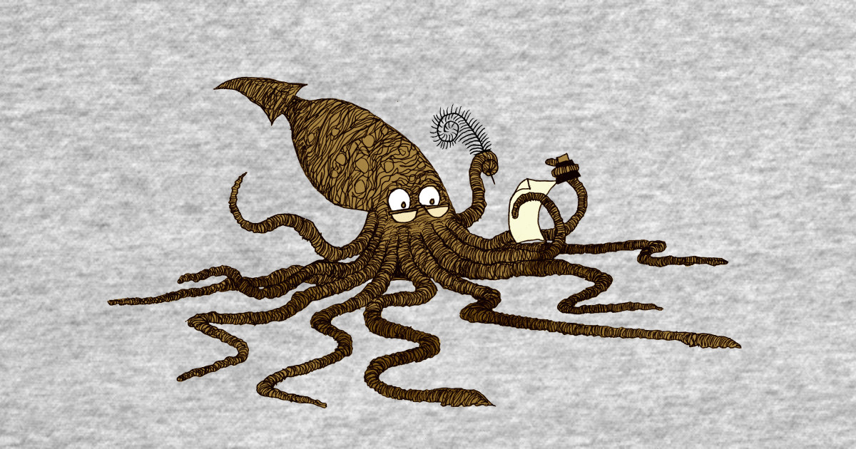 Squid & Quill - Squid - Hoodie | TeePublic