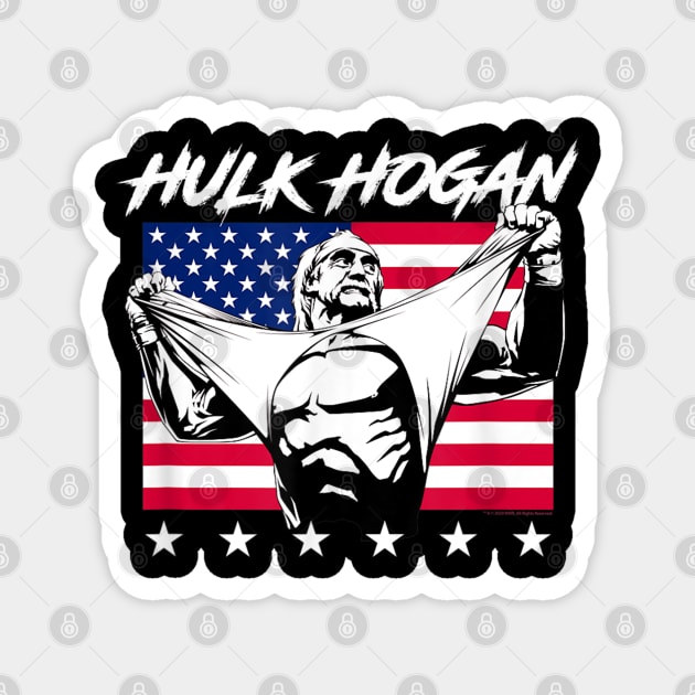 Hulk Hogan American Flag - Hulk Hogan - Magnet | TeePublic