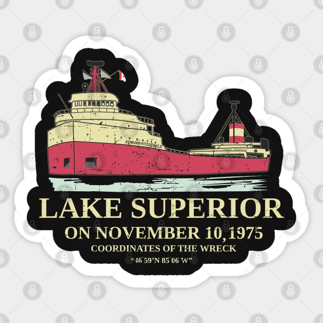 Edmund Fitzgerald Ship - Edmund Fitzgerald - Sticker | TeePublic