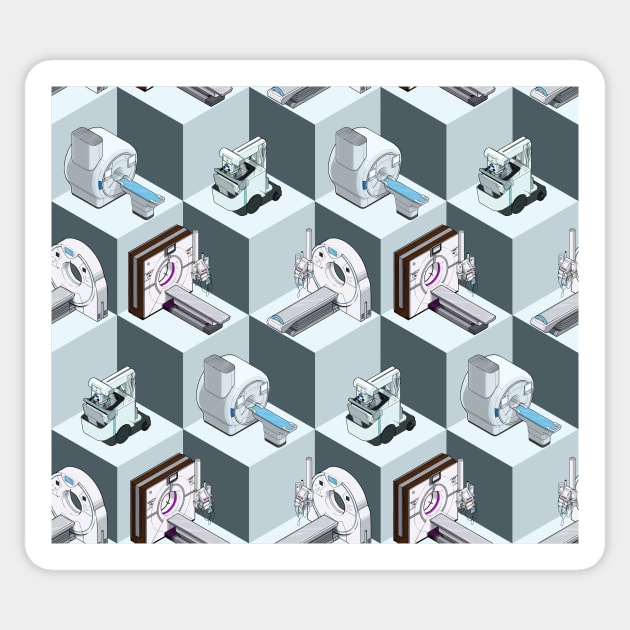 Radiology isometric illustration - Ct - Sticker | TeePublic