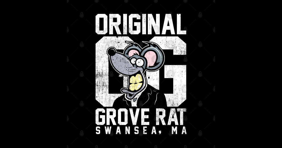 OG GROVE RAT SWANSEA MA DISTRESSED - Og Grove Rat - Sticker | TeePublic