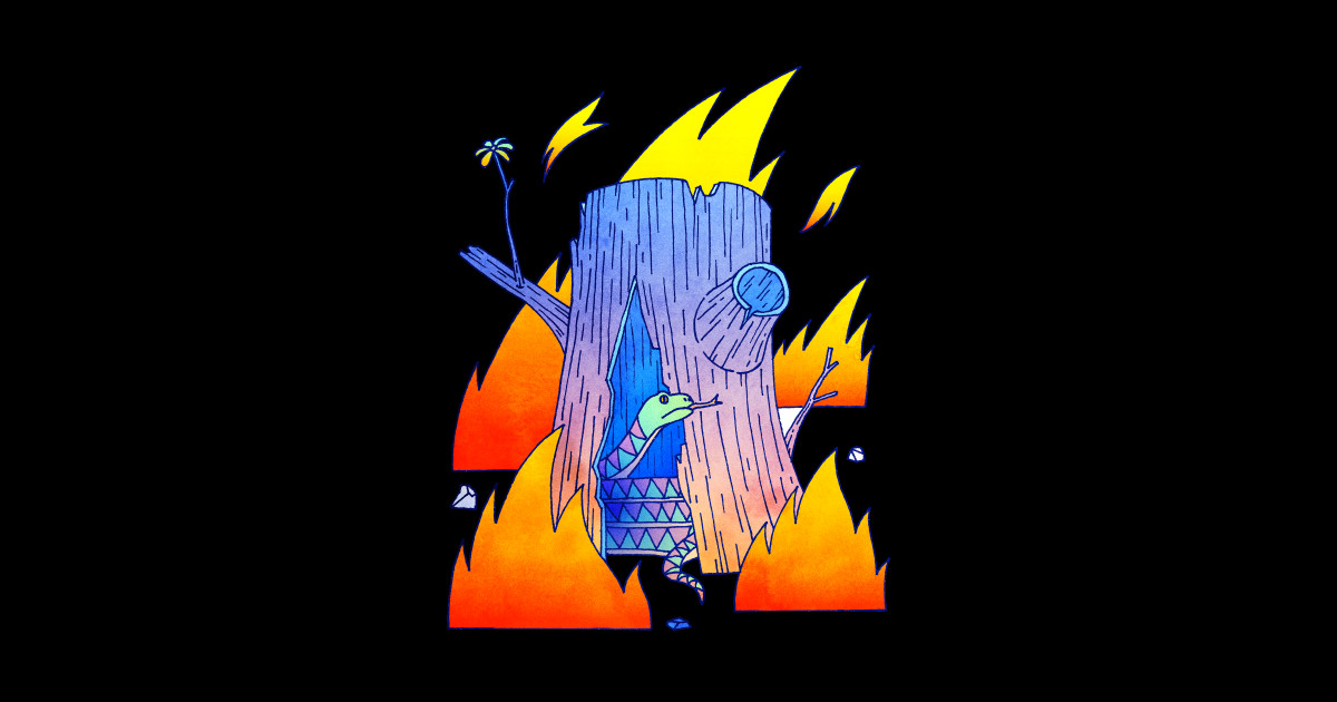 Snake in a Fire - Snakes - Posters and Art Prints | TeePublic