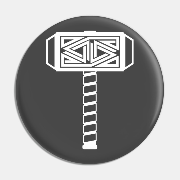 Thor's Hammer Mjolnir - Norse Mythology - Pin | TeePublic