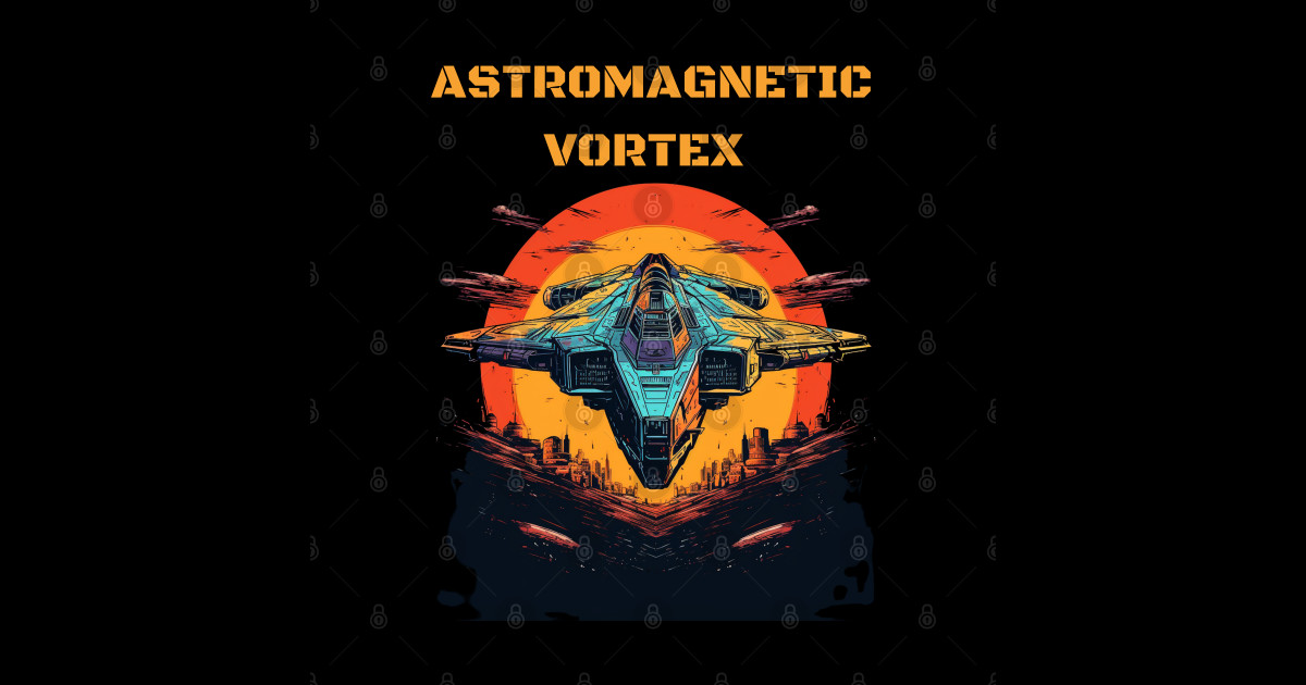 Futuristic Spaceship Astro Magnetic Vortex - Futuristic Spaceship - Sticker | TeePublic