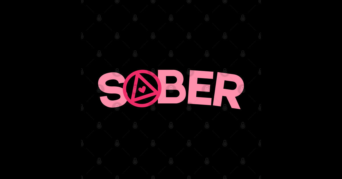 Pink Sober and AA Symbol - Sober Girls - Sticker | TeePublic