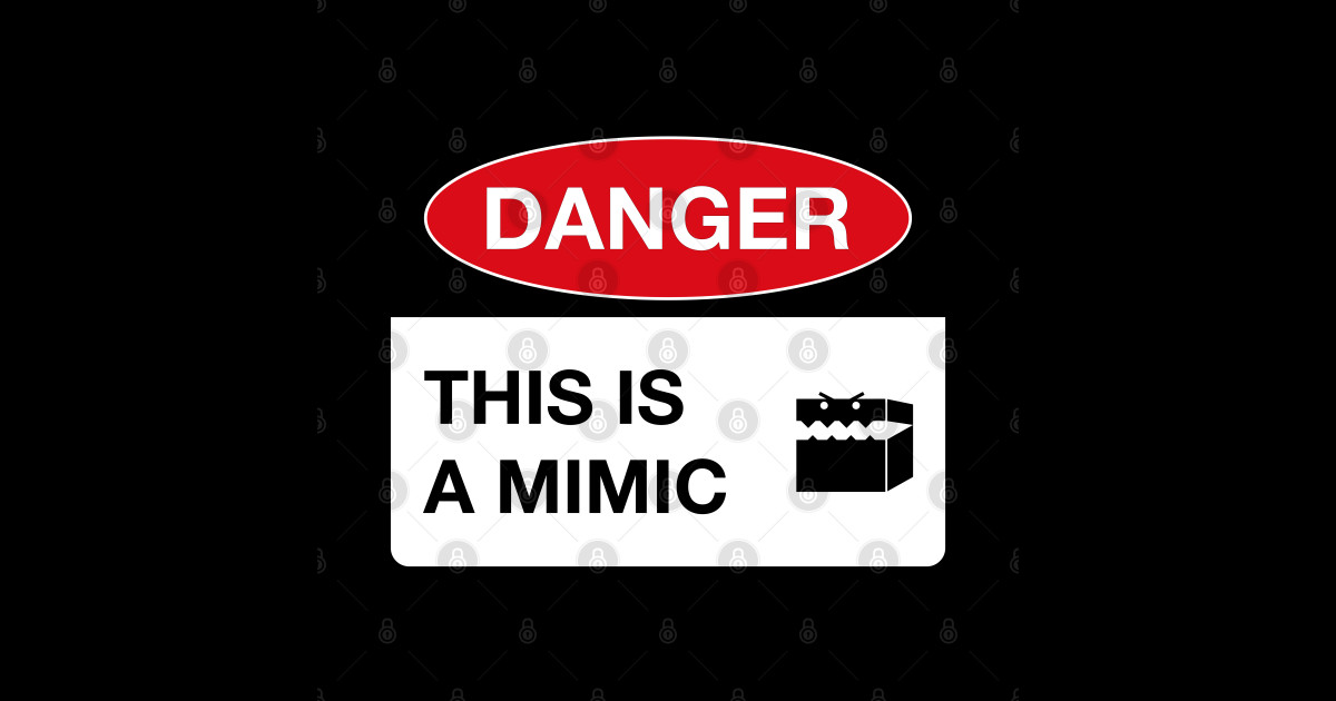 Funny Mimic Confirmed Sign - Mimic - Sticker | TeePublic