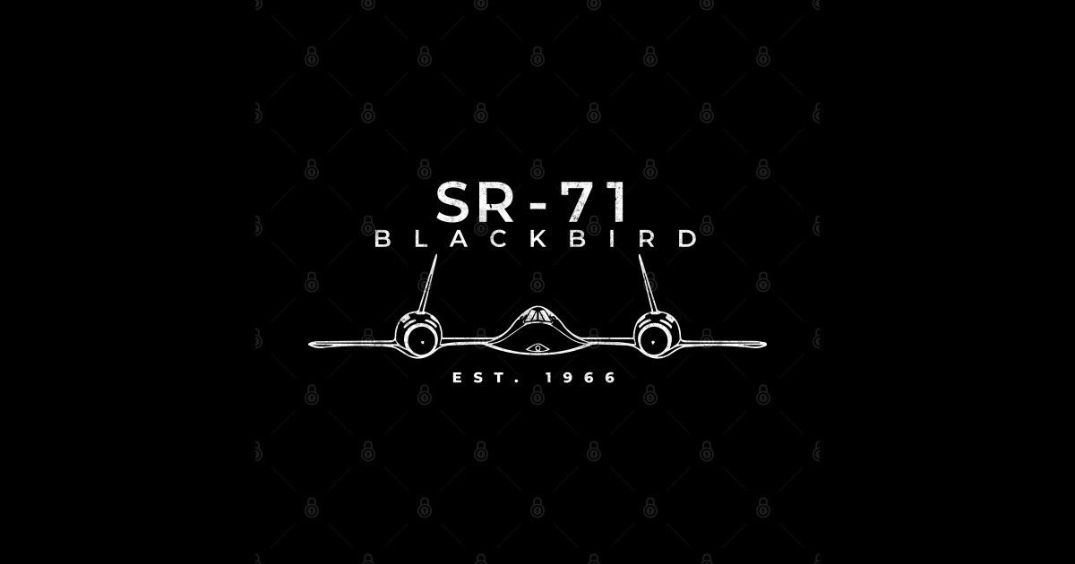 SR-71 Blackbird Est. 1966 - vintage logo - Sr 71 Blackbird - Sticker ...