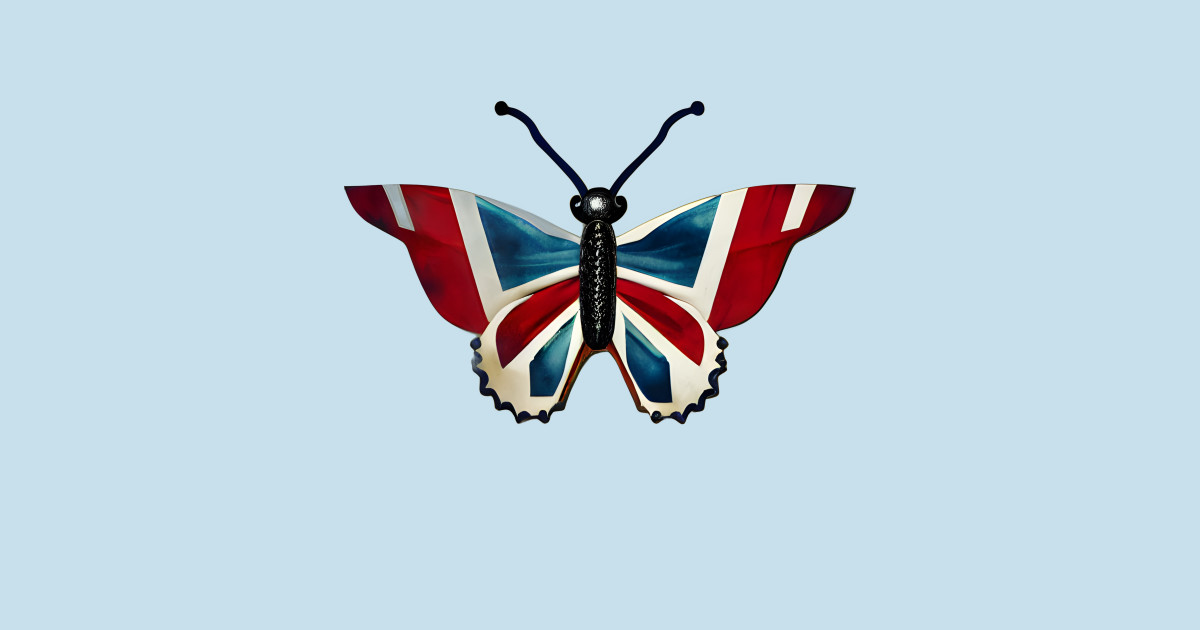 Union Jack Butterfly - Union Jack - T-Shirt | TeePublic
