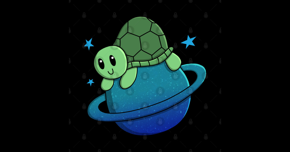 Cute Neptune Turtle - Turtle - Sticker | TeePublic