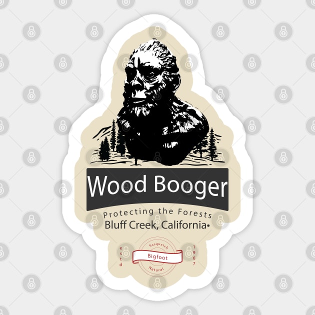 Wood Booger Bigfoot - Wood Booger - Sticker | TeePublic