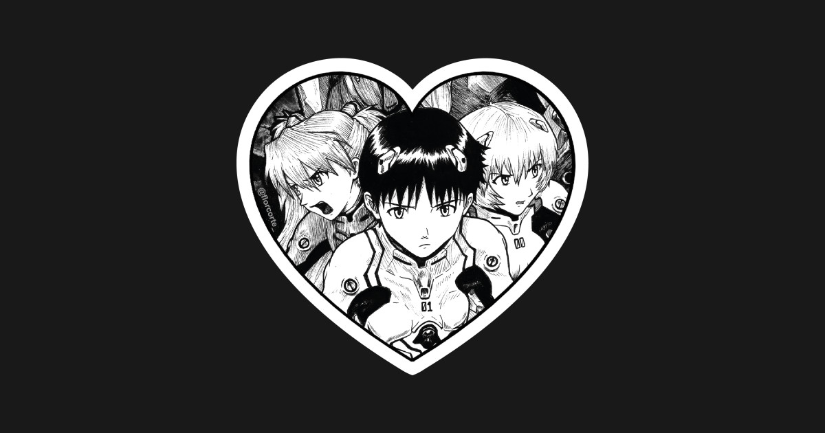 Evangelion Heart - Evangelion - T-Shirt | TeePublic