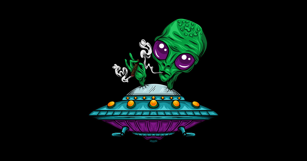 Alien Smoke - Alien - Sticker | TeePublic
