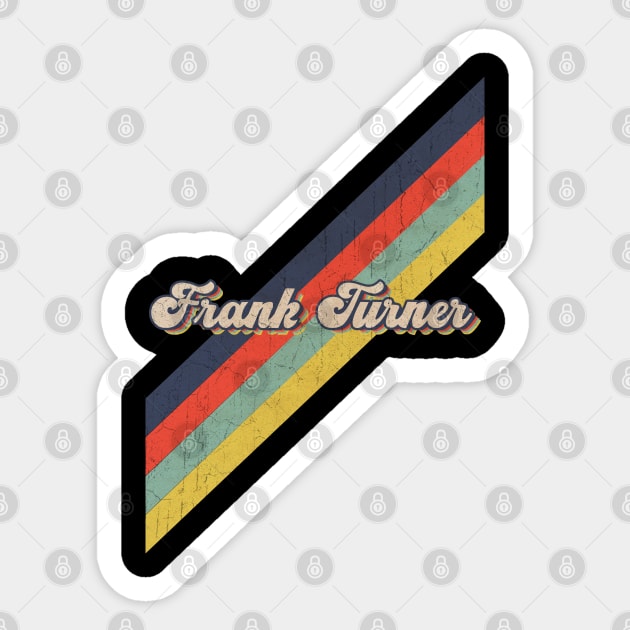 retro vintage color Frank Turner - Frank Turner - Sticker | TeePublic