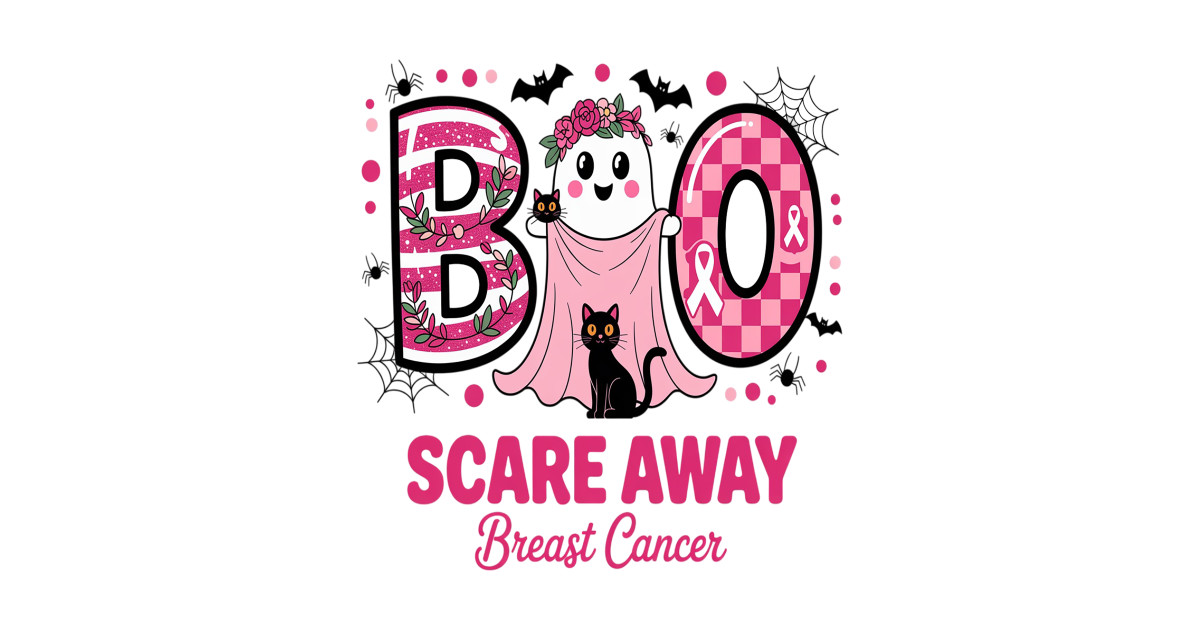 Boo Scare Away Breast Cancer Halloween Ghost - Boo Scare Away Breast ...