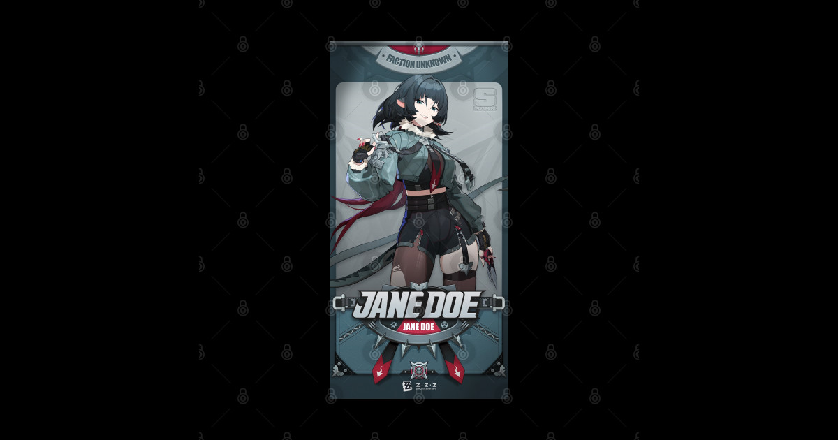 Jane Doe Poster - ZZZ - Zenless Zone Zero Jane Doe - Sticker | TeePublic