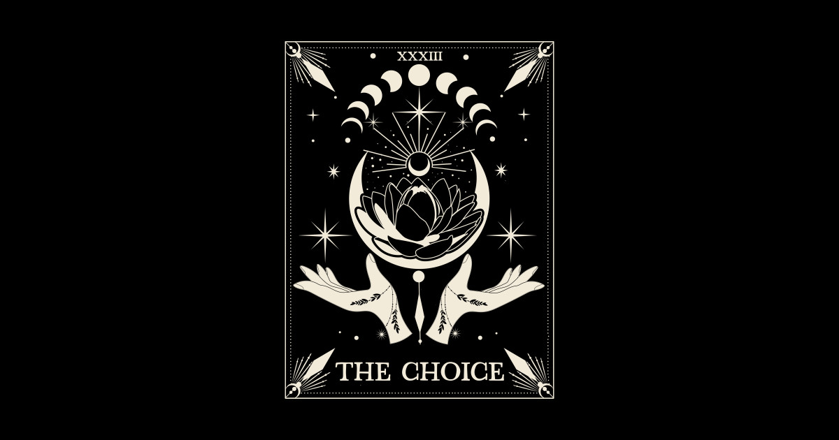 Mystic tarot card celestial design, The Choice tarot in ivory ...