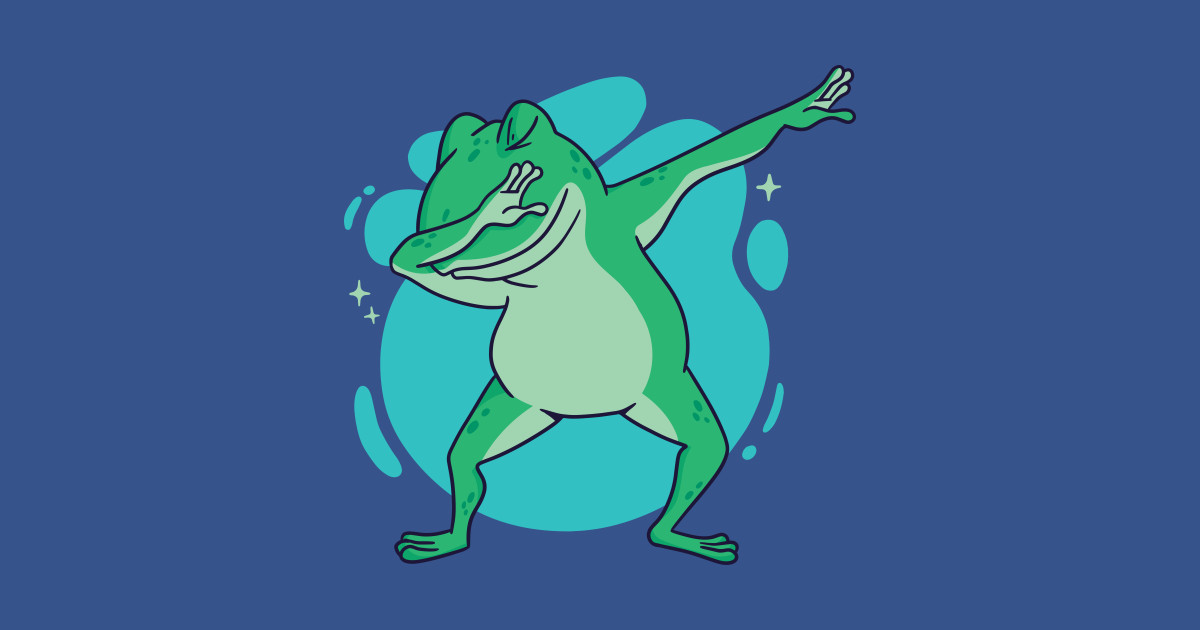 Cute Dabbing Frog Cartoon - Dabbing Animal - T-Shirt | TeePublic