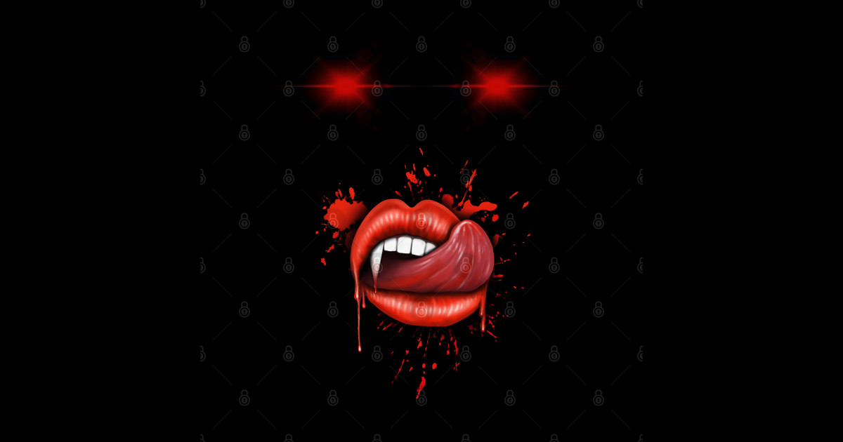 Vampire lips vamp teeth - Vampire Lips And Teeth - Sticker | TeePublic