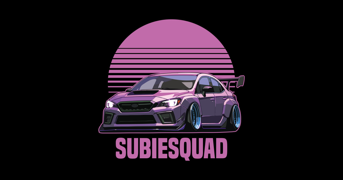 Subaru WRX STI Car Art - Impreza Widebody Modified JDM Sports Car ...