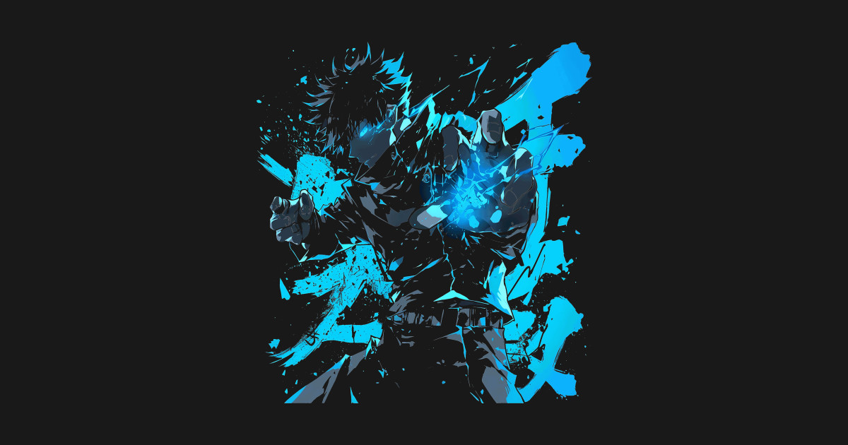 Satoru Gojo Blue Energy Anime Art - Satoru Gojo - T-Shirt | TeePublic