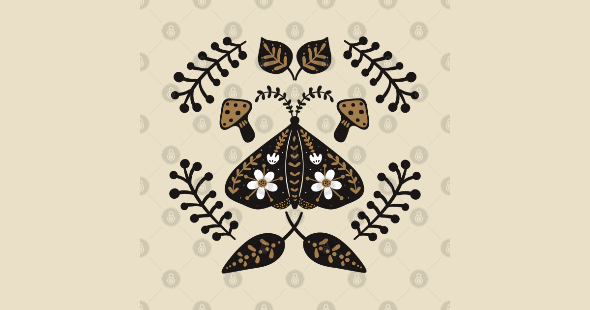 Cottagecore Moth and Mushroom - Cottagecore - T-Shirt | TeePublic
