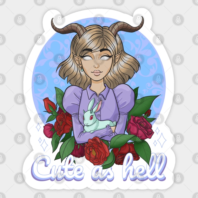 Cute as hell - demon girl - Cute As Hell - Sticker | TeePublic