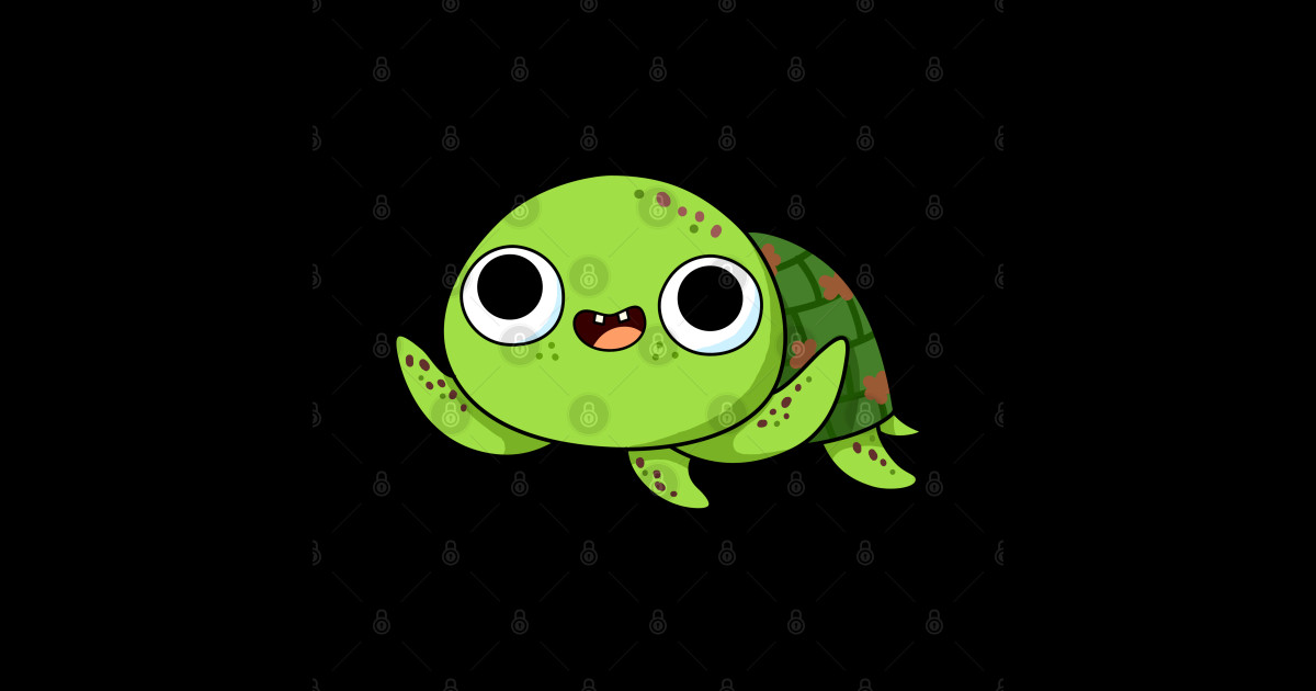 Turtley Awesome Cute Turtle Pun - Turtle Pun - Sticker | TeePublic
