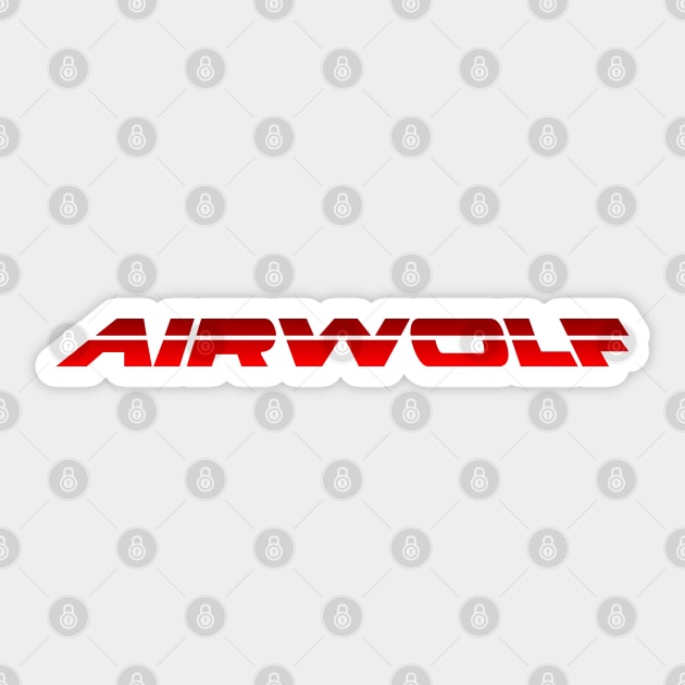 Airwolf Television Logo - 80s Tv - Sticker | TeePublic