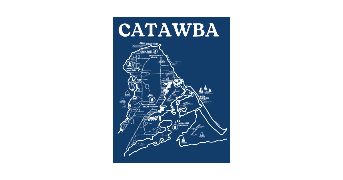 Catawba Map - Catawba - T-Shirt | TeePublic