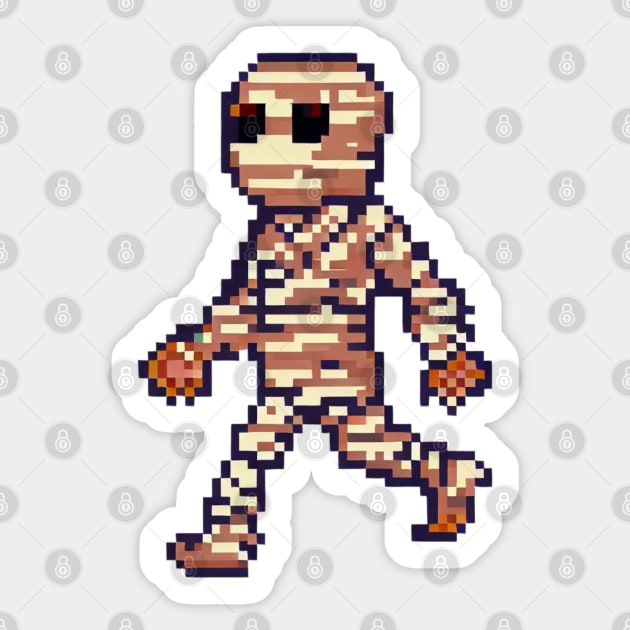 Mummy is walking, Pixel art - Mummy - Sticker | TeePublic