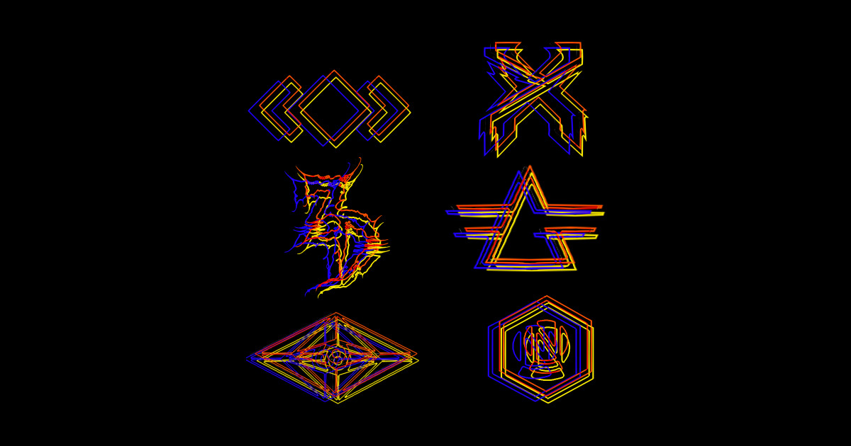 Glitchy Logos - Slander - Sticker | TeePublic