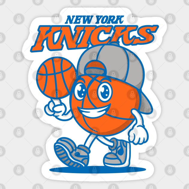 Knicks Mascot Cartoon - Knicks - Sticker | TeePublic