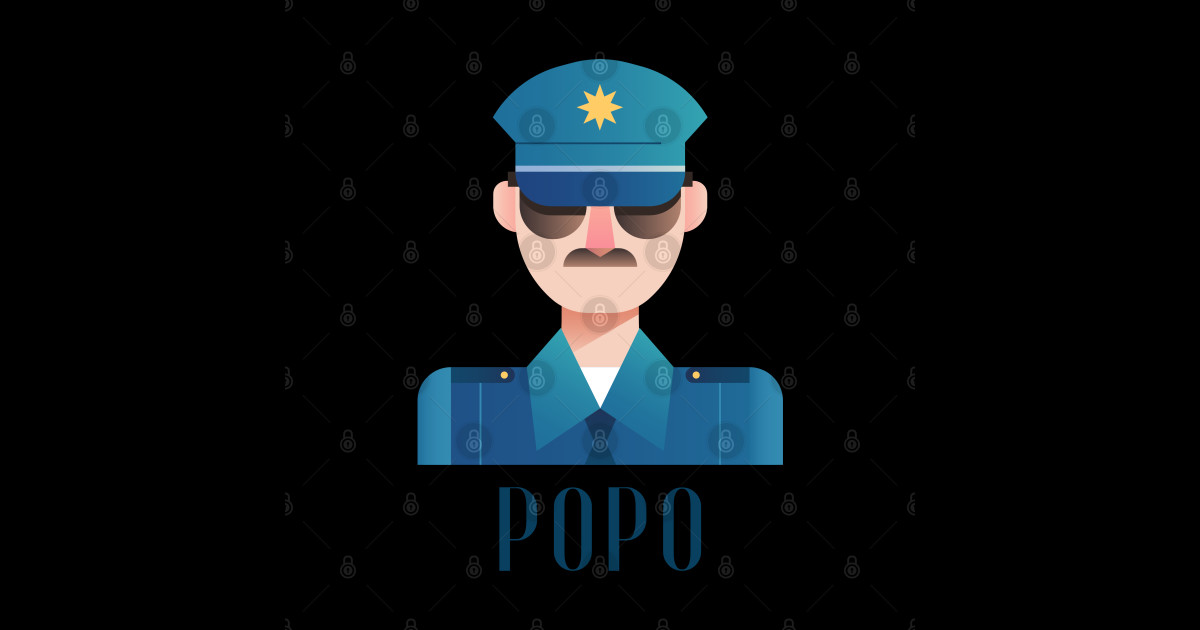 PoPo - Police - Police Officer - Sticker | TeePublic