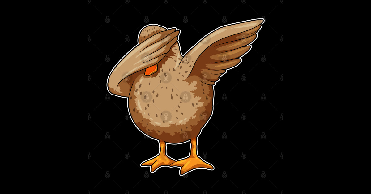 Duck at Hip Hop Dance Dab - Duck - Sticker | TeePublic
