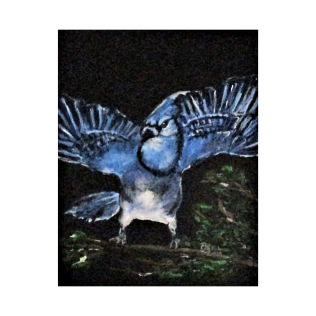 Angry Blue Jay - Birds - T-Shirt | TeePublic
