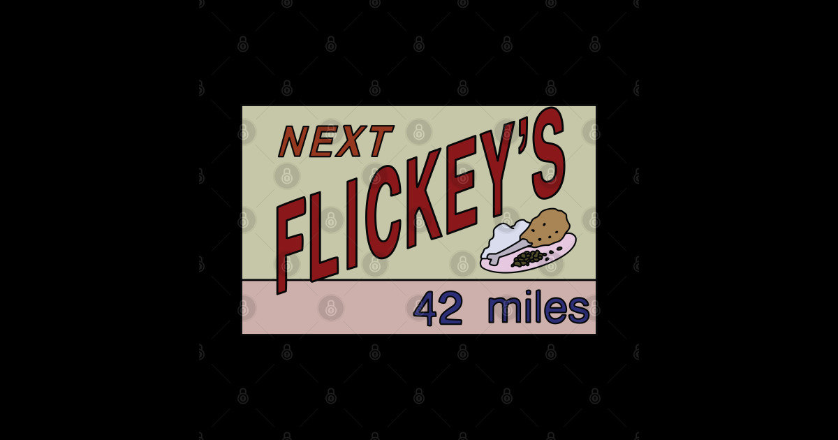 Flickey's 42 Miles - Simpsons - Sticker | TeePublic