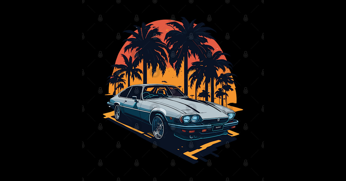 Jaguar XJS Vintage Car - Jaguar Xj - Sticker | TeePublic