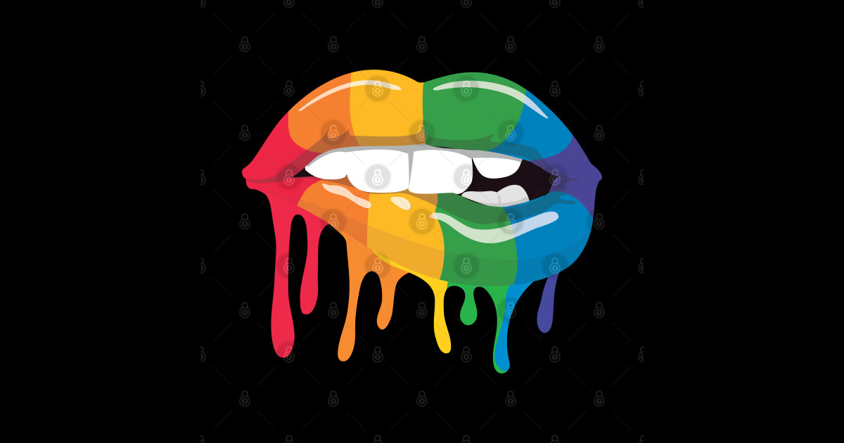 Rainbow Lips - Rainbow Lips - Sticker | TeePublic