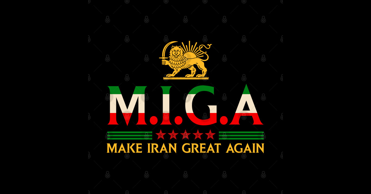 Iranian Shirt Make Iran Great Again Emblem Of Iran MIGA - Miga Make ...