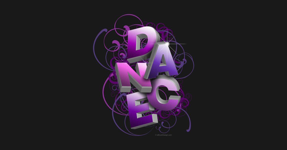 3D Typographic Dance and Ballet Design (Summer) - Dance - T-Shirt ...