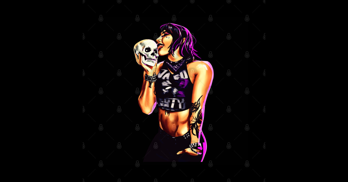 Rhea Ripley Skull - Rhea Ripley - Sticker | TeePublic