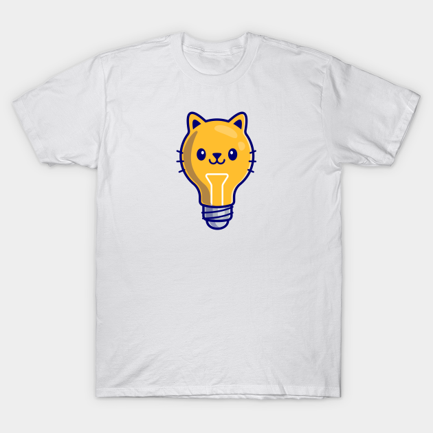 Cute Bulb Cat Cartoon Illustration - Cute Bulb Cat Cartoon Illustration ...