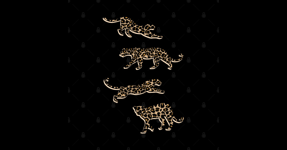 Leopard Shapes Pattern on Green - Leopard - Sticker | TeePublic