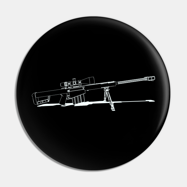 50 Caliber Sniper Rifle - Sniper Rifle - Pin | TeePublic