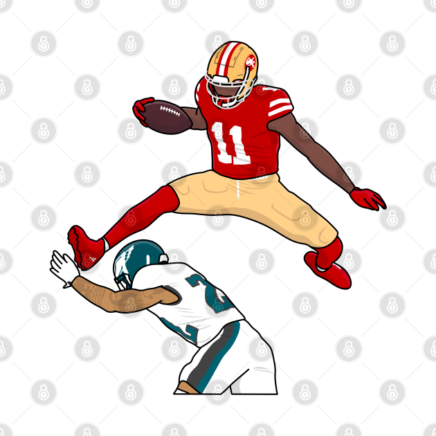 the hurdle of aiyuk - Brandon Aiyuk - Long Sleeve T-Shirt | TeePublic