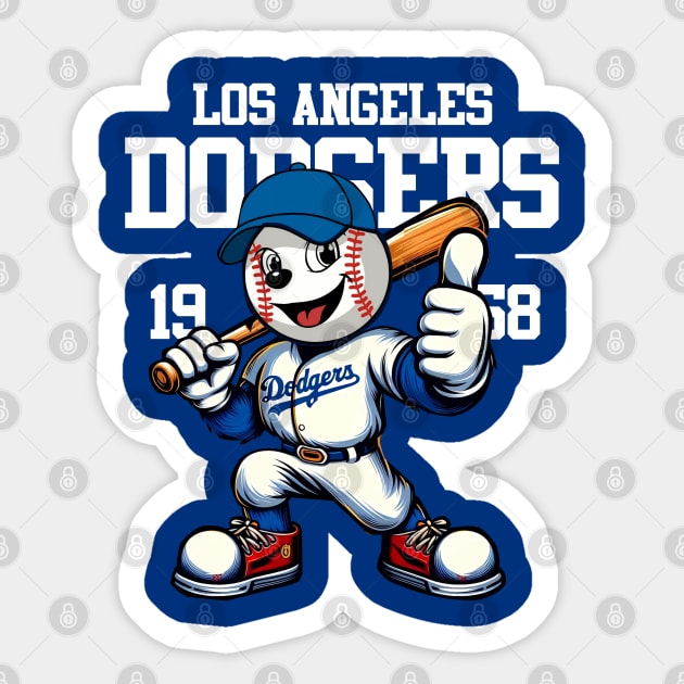 LA Dodgers Mascot Character - Dodgers World Series - Sticker | TeePublic