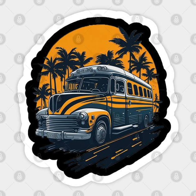 Vintage School Bus - Bus - Sticker | TeePublic