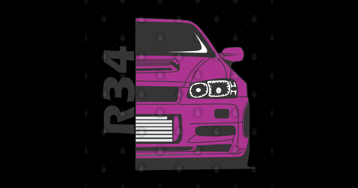 Nissan R34 - Skyline R34 - Sticker | TeePublic